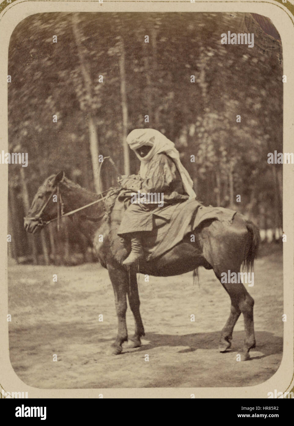 Street Types of Central Asian Cities. A Mazang Woman Astride a Horse ...