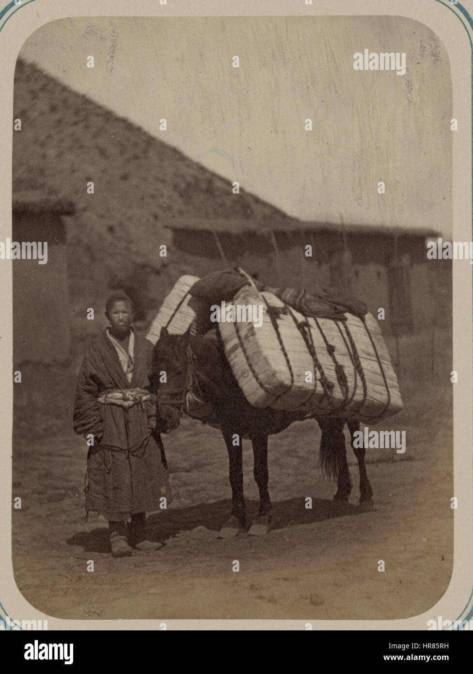 This artwork depicts a scene from Zeravshan District near the city of ...