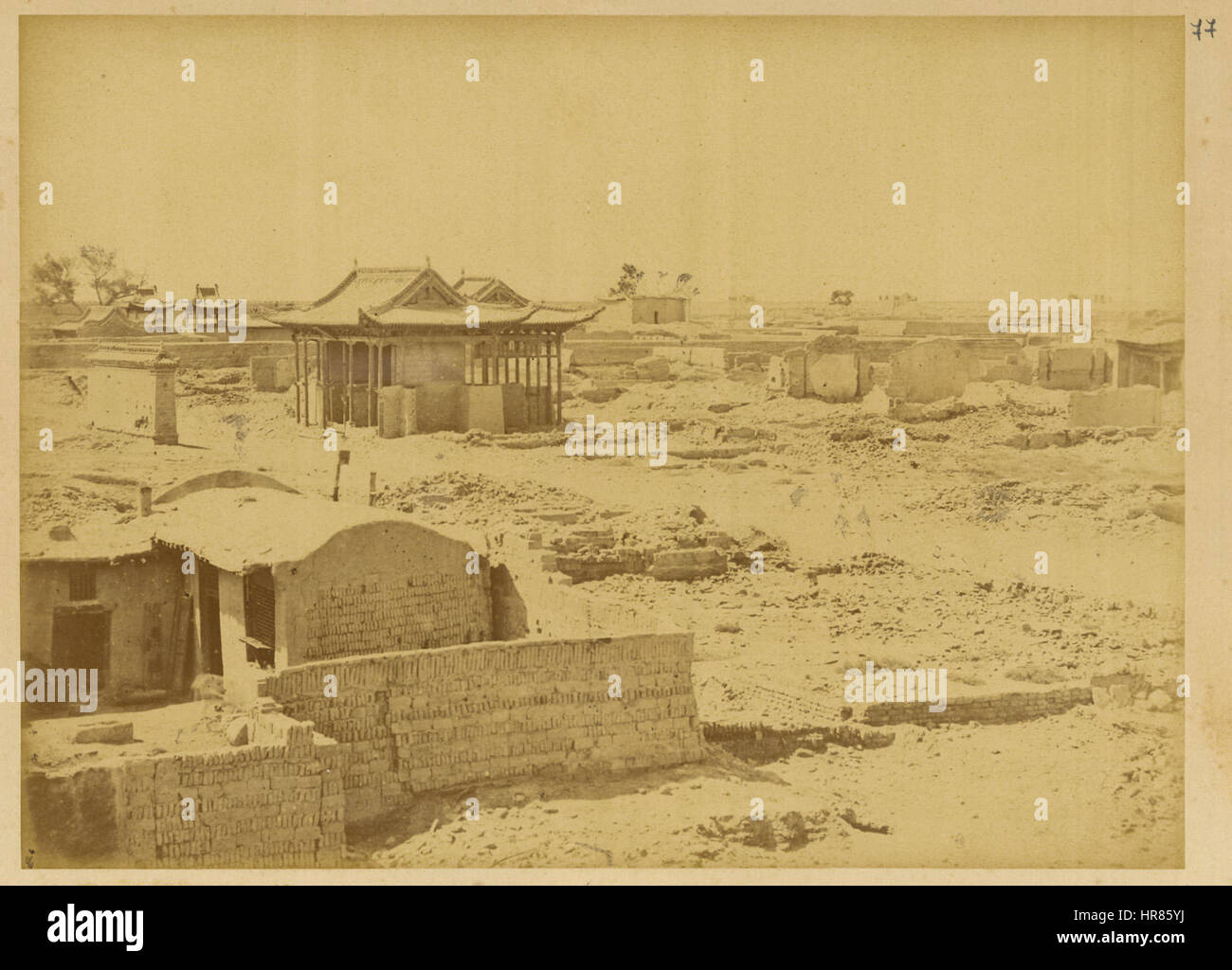 The 1875 photograph of Anxi, located on the edge of the Gobi Desert ...