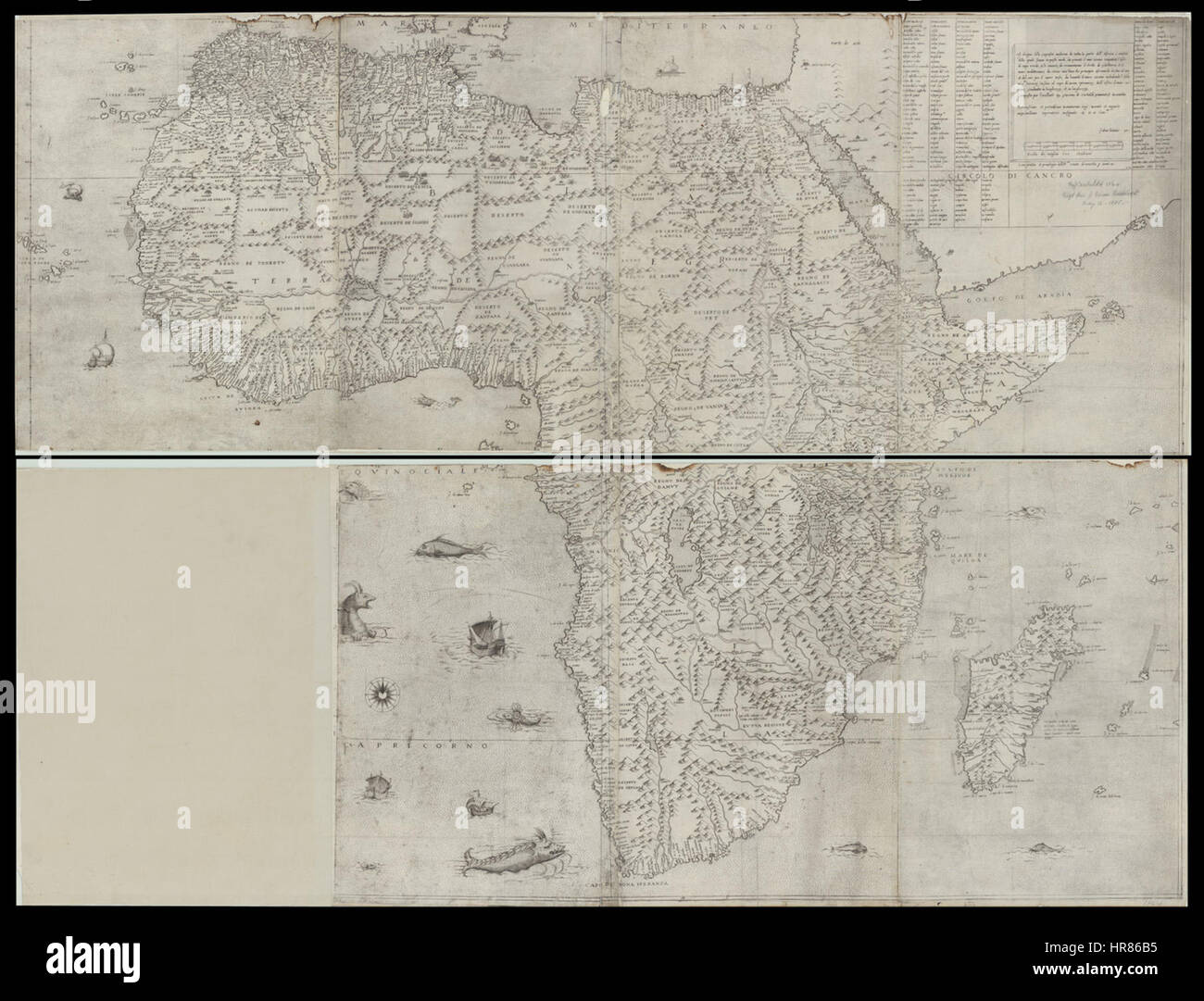 The Drawing of the Modern Geography of the Whole Africa WDL6764 Stock ...