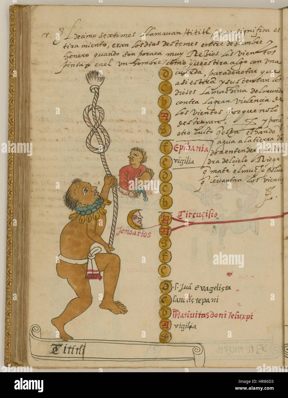 Tititl, the 17th Month of the Aztec Solar Calendar WDL6707 Stock Photo ...