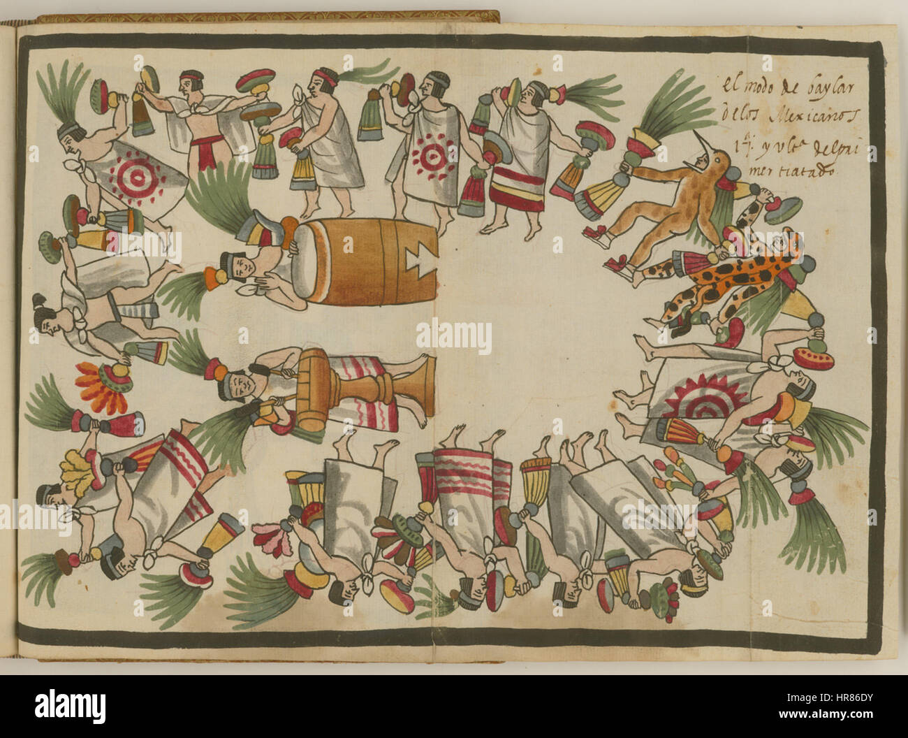 The Dancing Style of Aztec Noble Dancers WDL6751 Stock Photo - Alamy