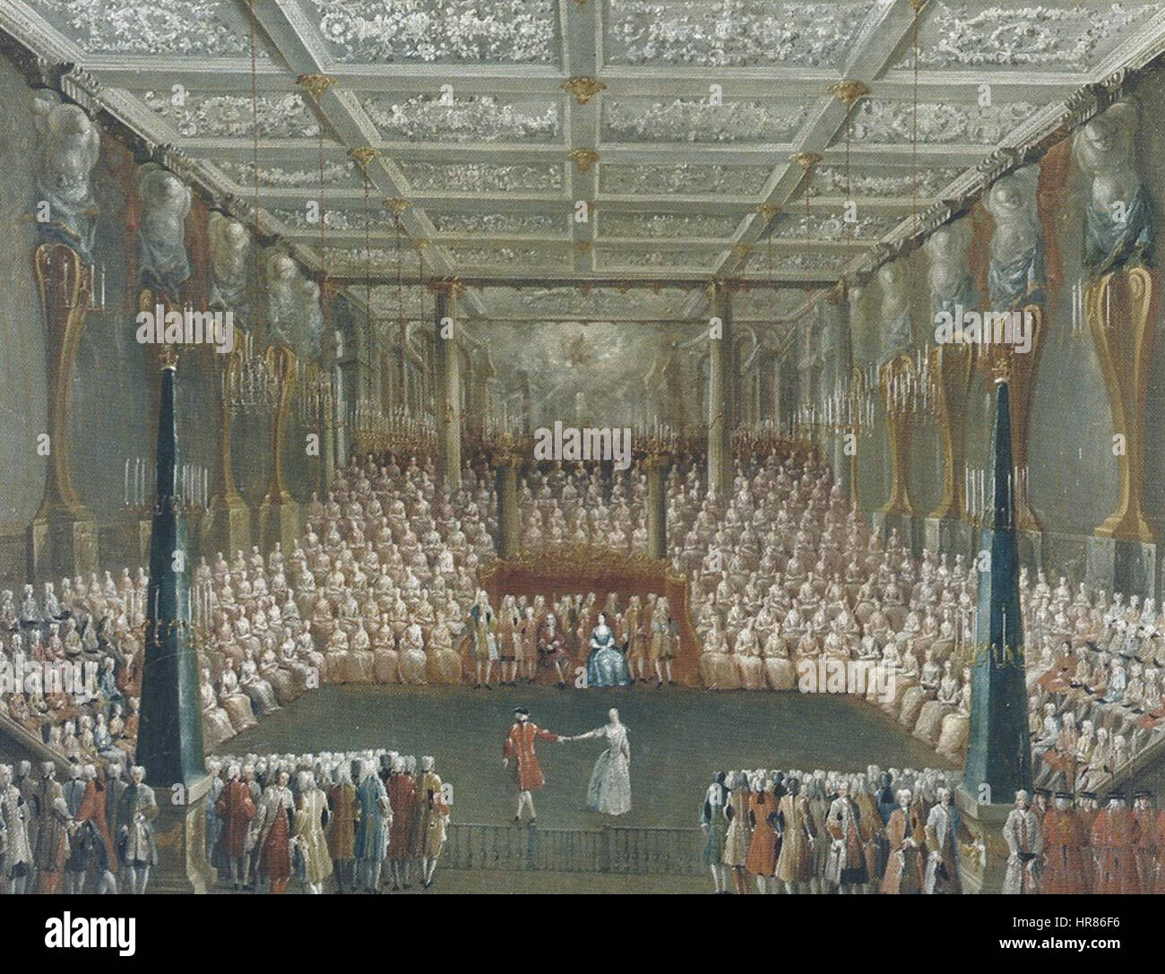 State ball at Dublin Castle 1731 Stock Photo - Alamy