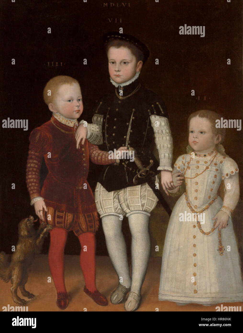 Three noble children Stock Photo - Alamy