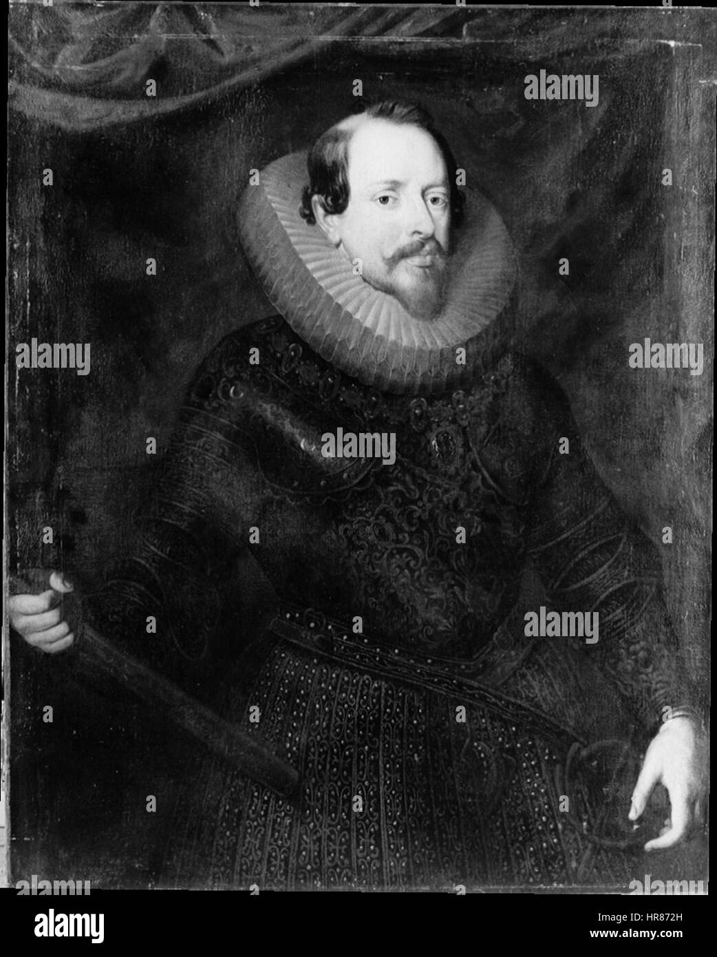 'Vincenzo Gonzaga col bastone del comando' is a portrait of the Duke ...