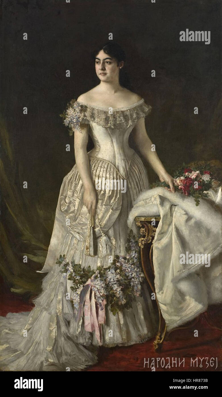 Vlaho Bukovac - Queen Natalija Obrenovic Stock Photo - Alamy