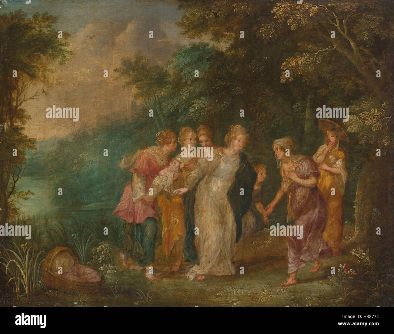 The finding of Moses Stock Photo - Alamy