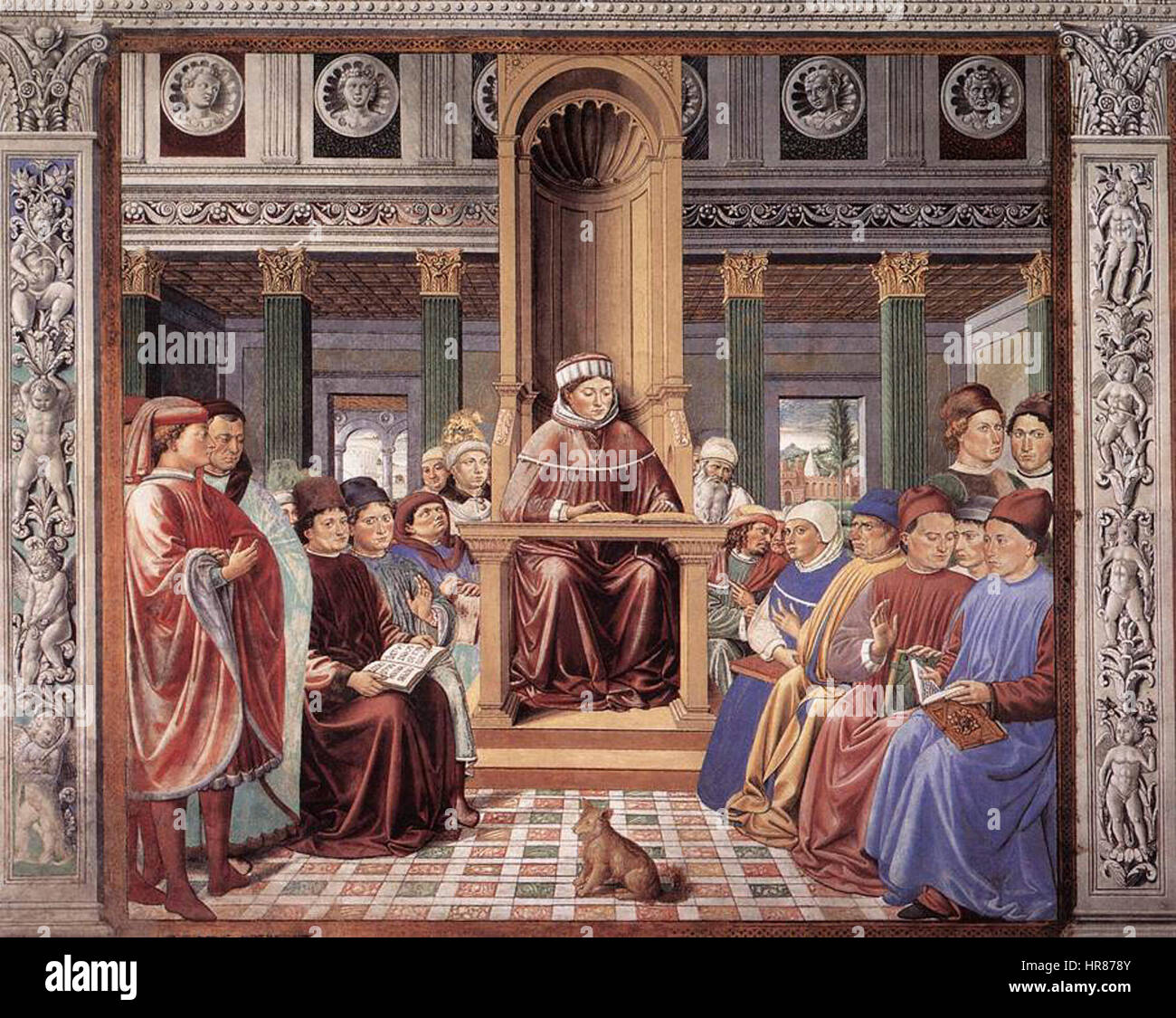 This painting of St. Augustine teaching in Rome captures a key moment ...