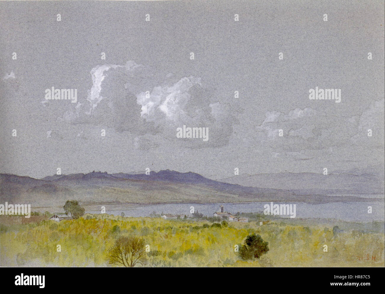 Watercolor and gouache over graphite on paper hi-res stock photography ...