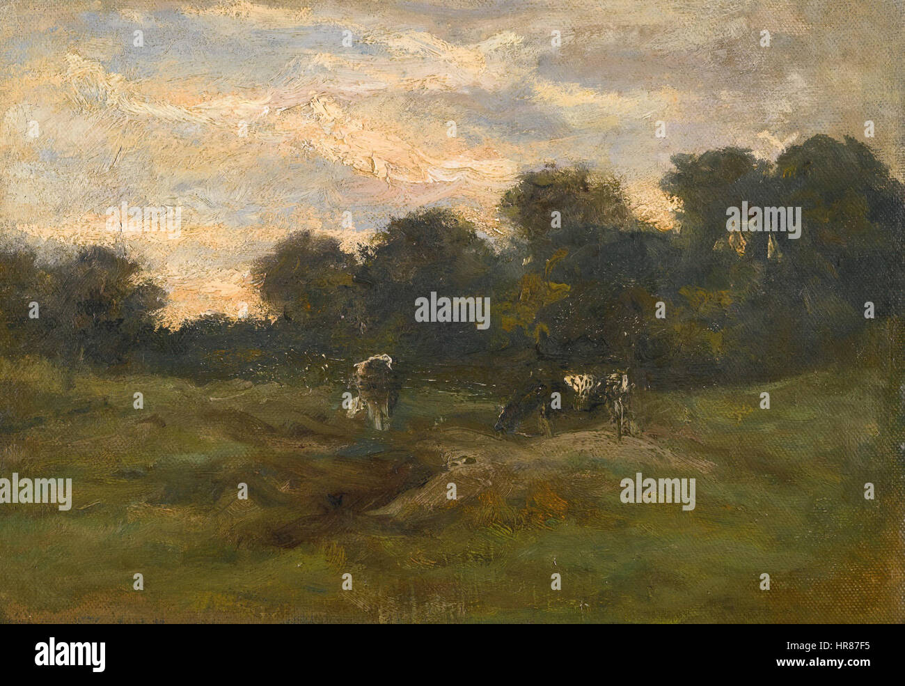 Vincent van Gogh - Cows in the Meadow (1883 Stock Photo - Alamy