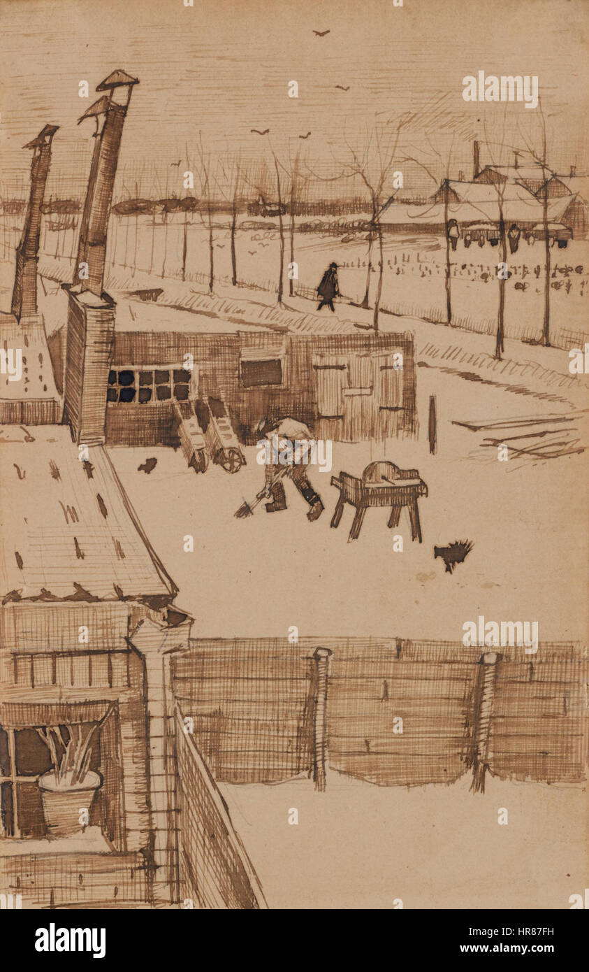 Vincent van gogh landscape with snow hi-res stock photography and ...