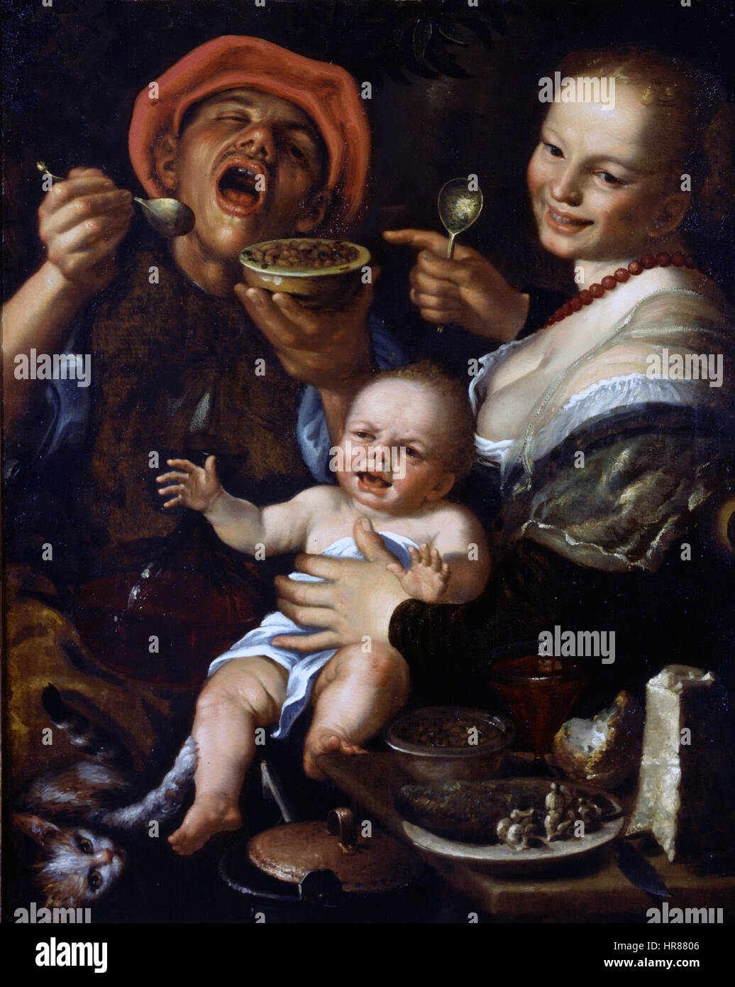 Vincenzo Campi - The Bean Eaters Stock Photo - Alamy
