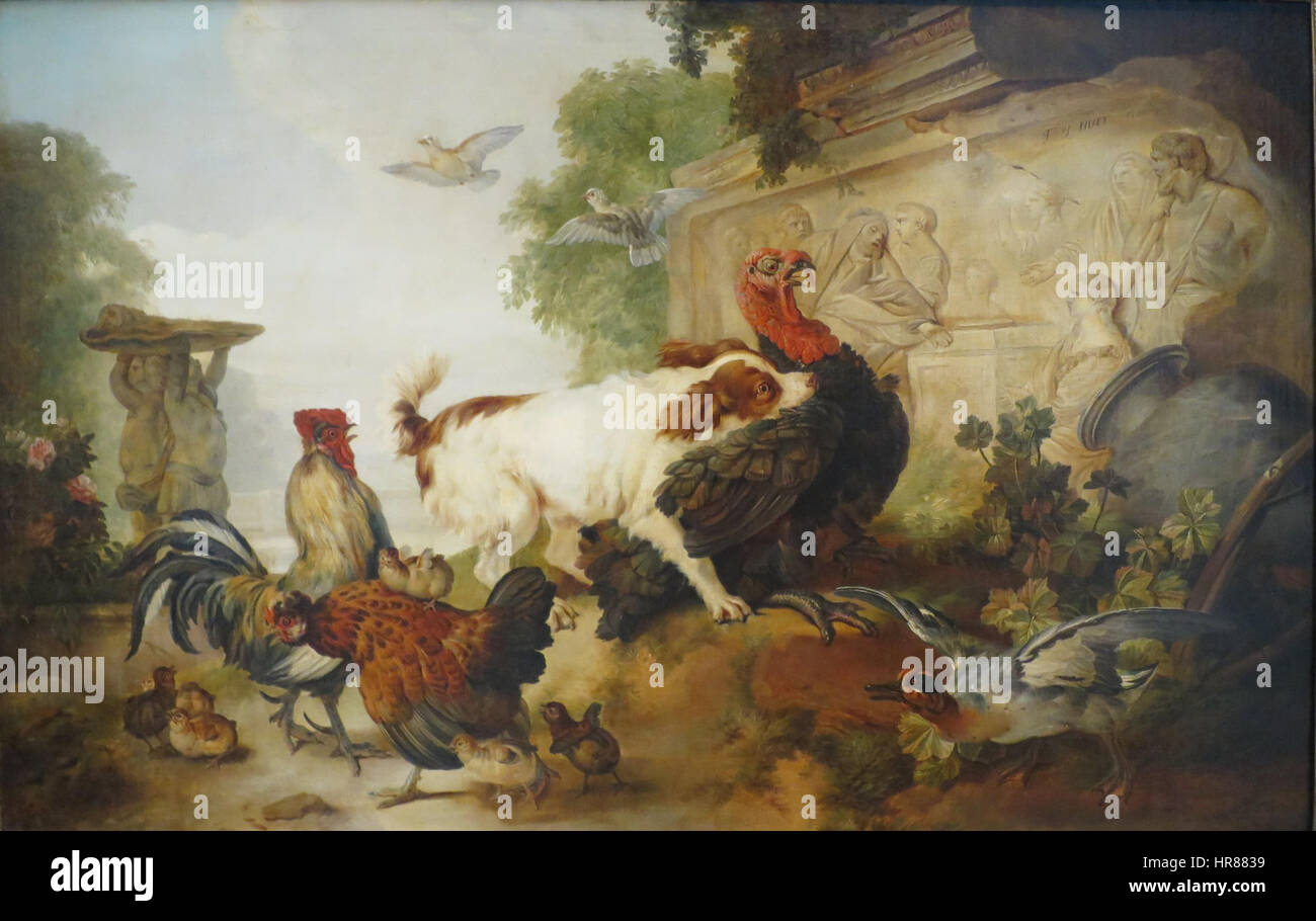 The Attack (The Dog Attacking the Turkey Cock) by Jean-Baptiste Huet ...
