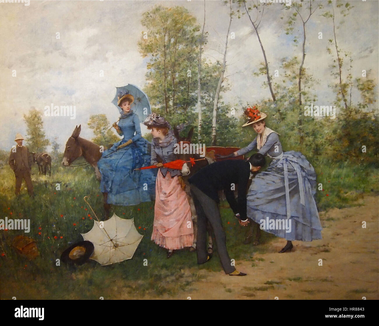 'The Picnic' by Francisco Miralles Galup depicts a lively outdoor ...