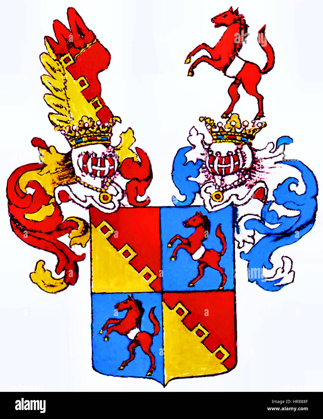 Wappen der Reichritter von und zu Goldegg und Lindenburg 1581, auch ...