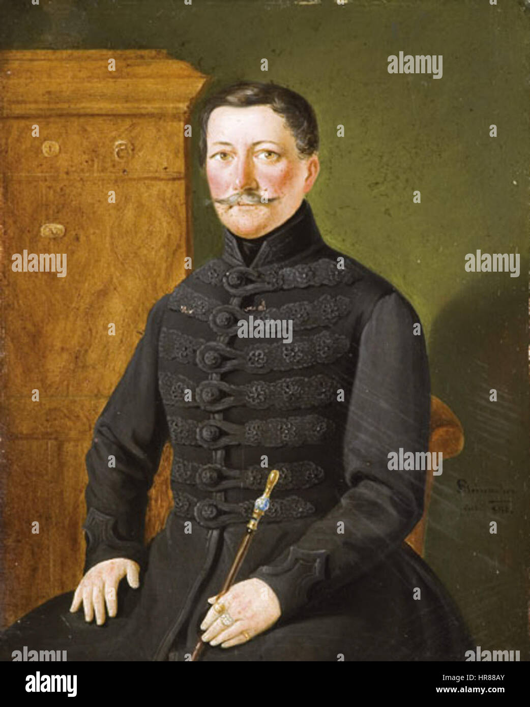Steinacker Portrait of a man 1840 Stock Photo - Alamy