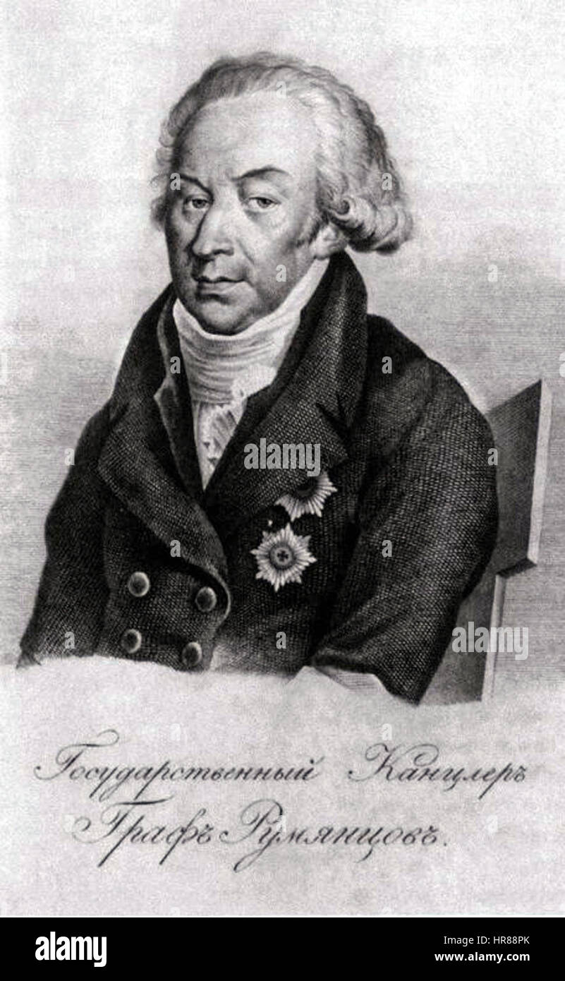 State Chancellor Count Rumyantsev by Skotnikov Stock Photo - Alamy