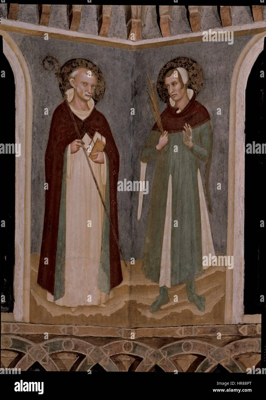 Tiburio, the first master of the Abbey of Chiaravalle, is depicted in ...