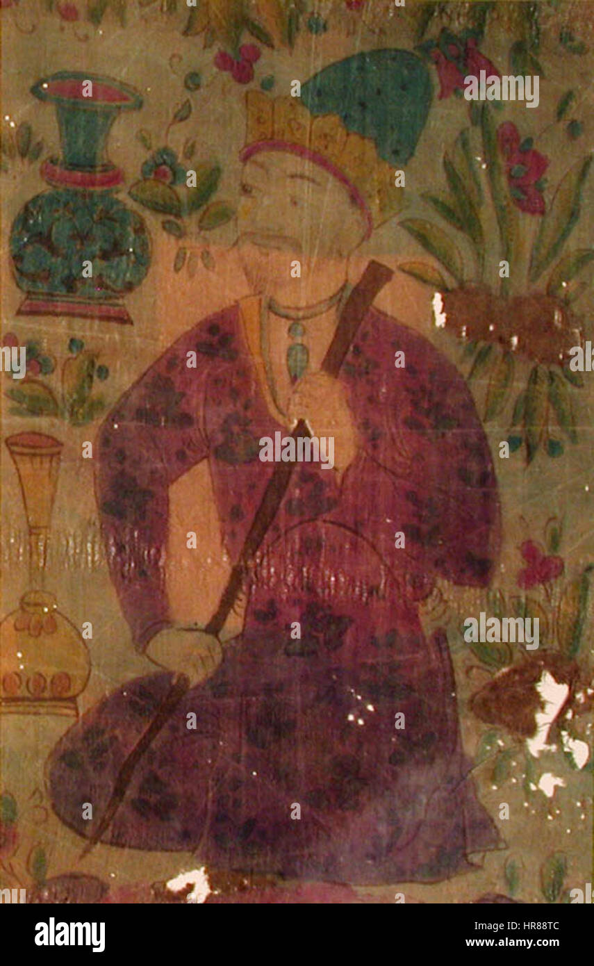 Textile painted with human figure Stock Photo - Alamy