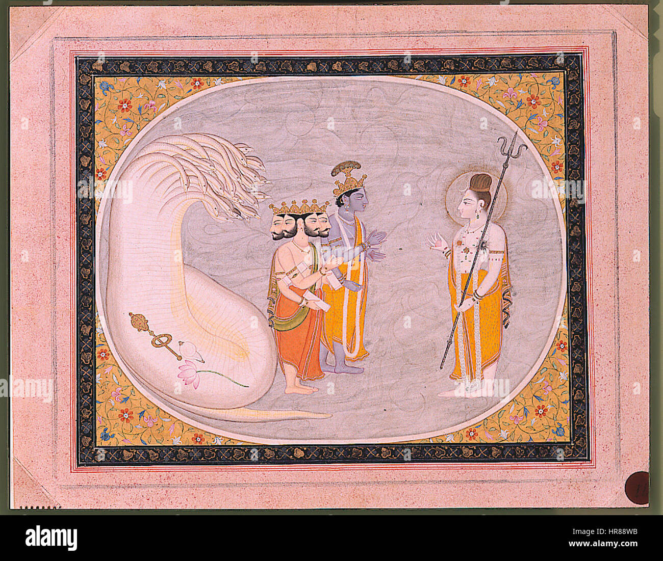 The cosmic ocean reveals Brahma, Vishnu and Siva (6125136136 Stock ...