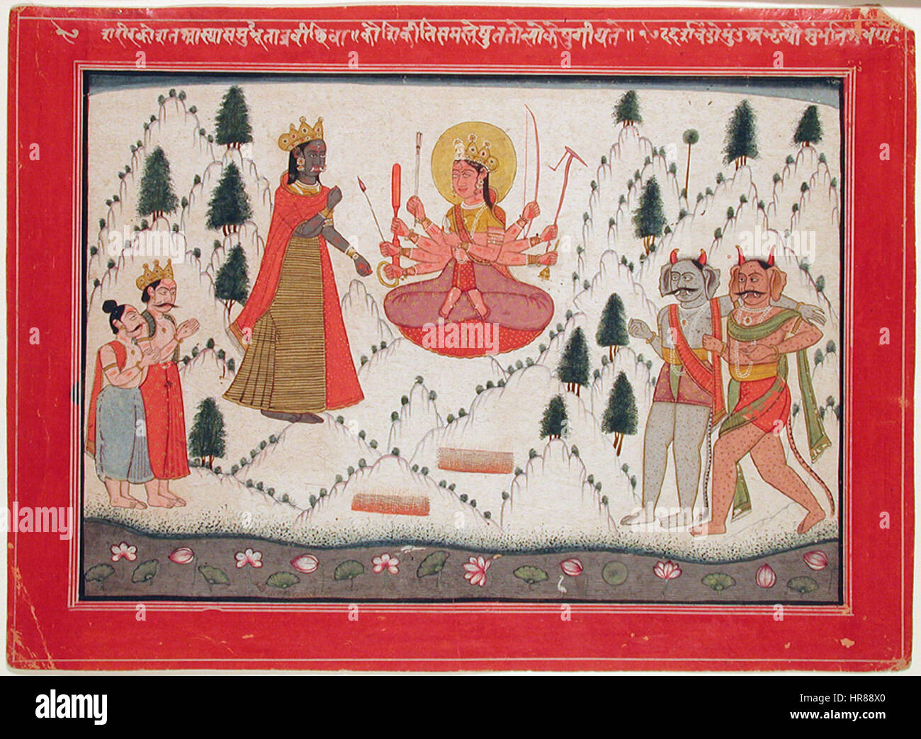 The manifestation of the Devi before the destruction of Sumbha and ...