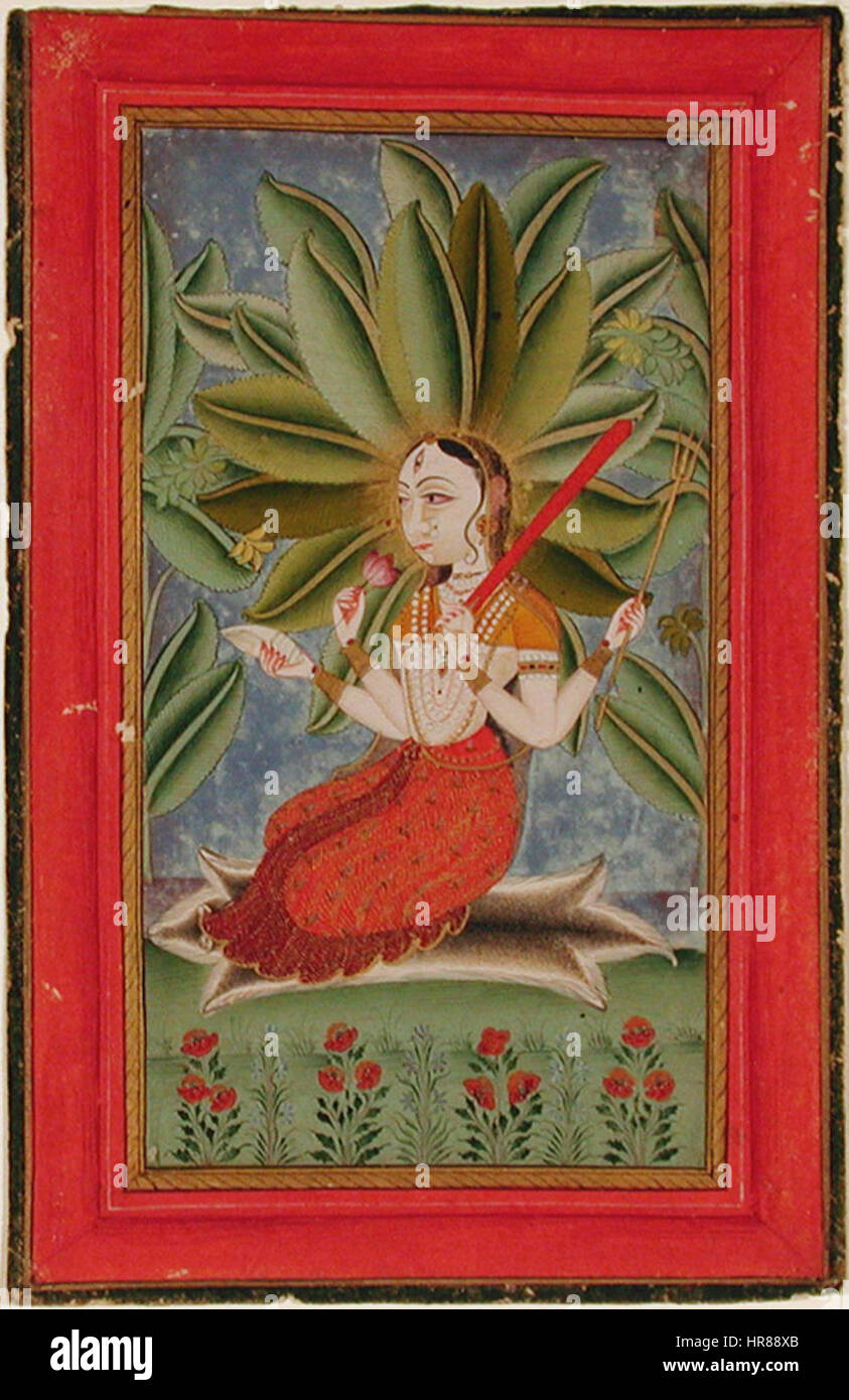 The Devi under a banana tree (6124569477 Stock Photo - Alamy