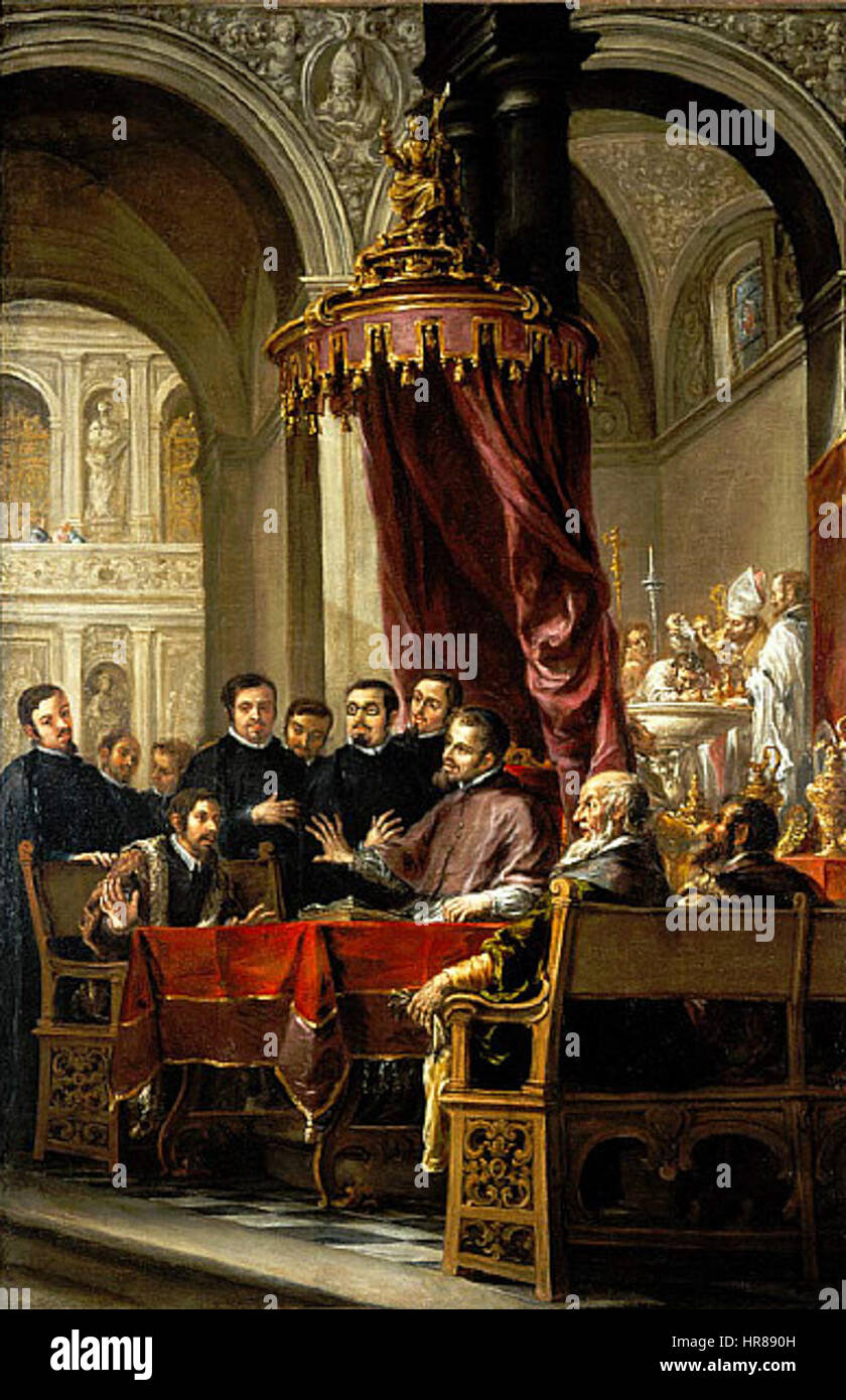 The Conversion and Baptism of St. Augustine by St. Ambrose Stock Photo ...