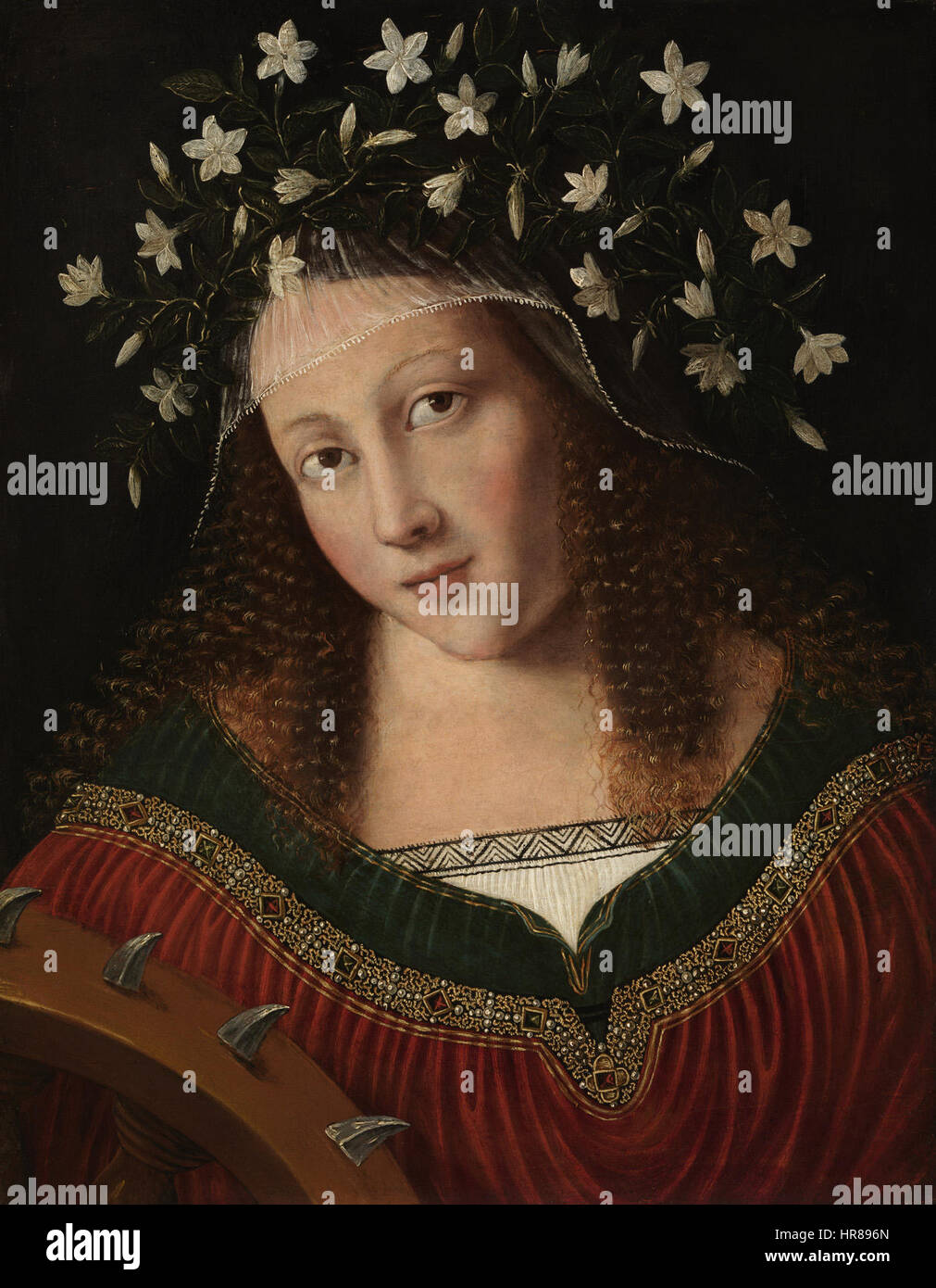 'Veneto, Saint Catherine Crowned' is a religious artwork depicting ...
