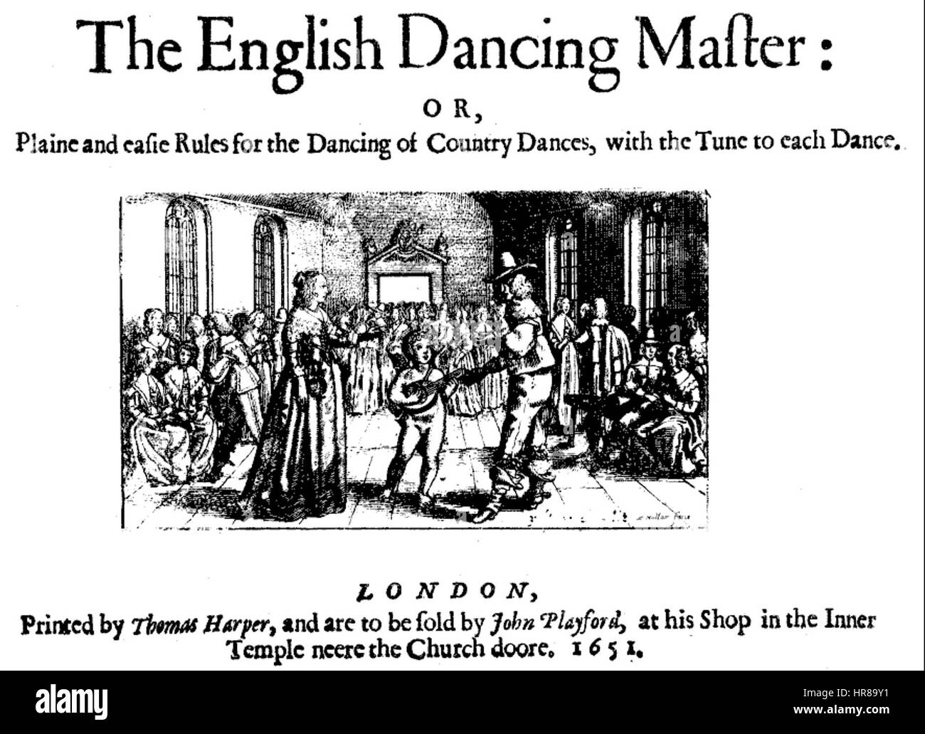 The title page of the first edition of 'The Dancing Master' showcases a ...