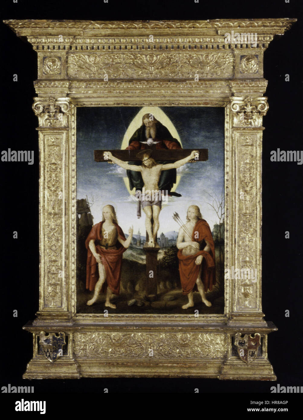 Timoteo Viti - The Holy Trinity with Saint John the Baptist and Saint ...