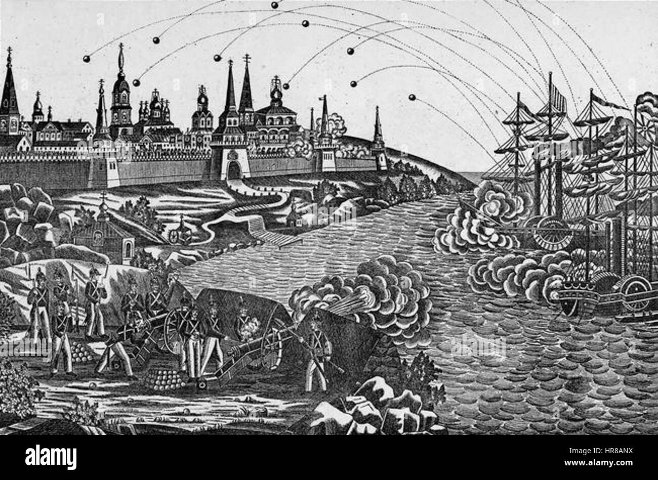 The British Attack of Solovetsky Monastery Stock Photo - Alamy