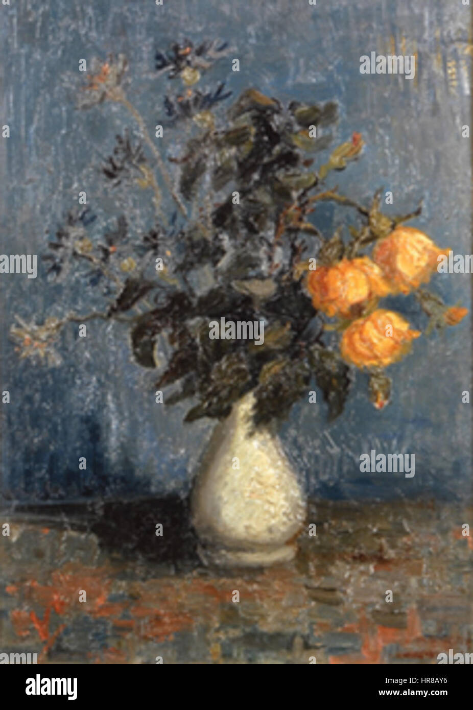 White Vase of Roses by van Gogh (Yamagata Museum of Art Stock Photo - Alamy