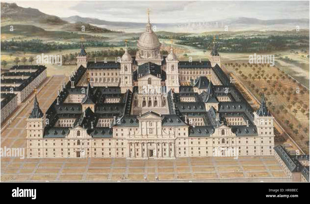 Vista del Real Monasterio de San Lorenzo de El Escorial Stock Photo - Alamy