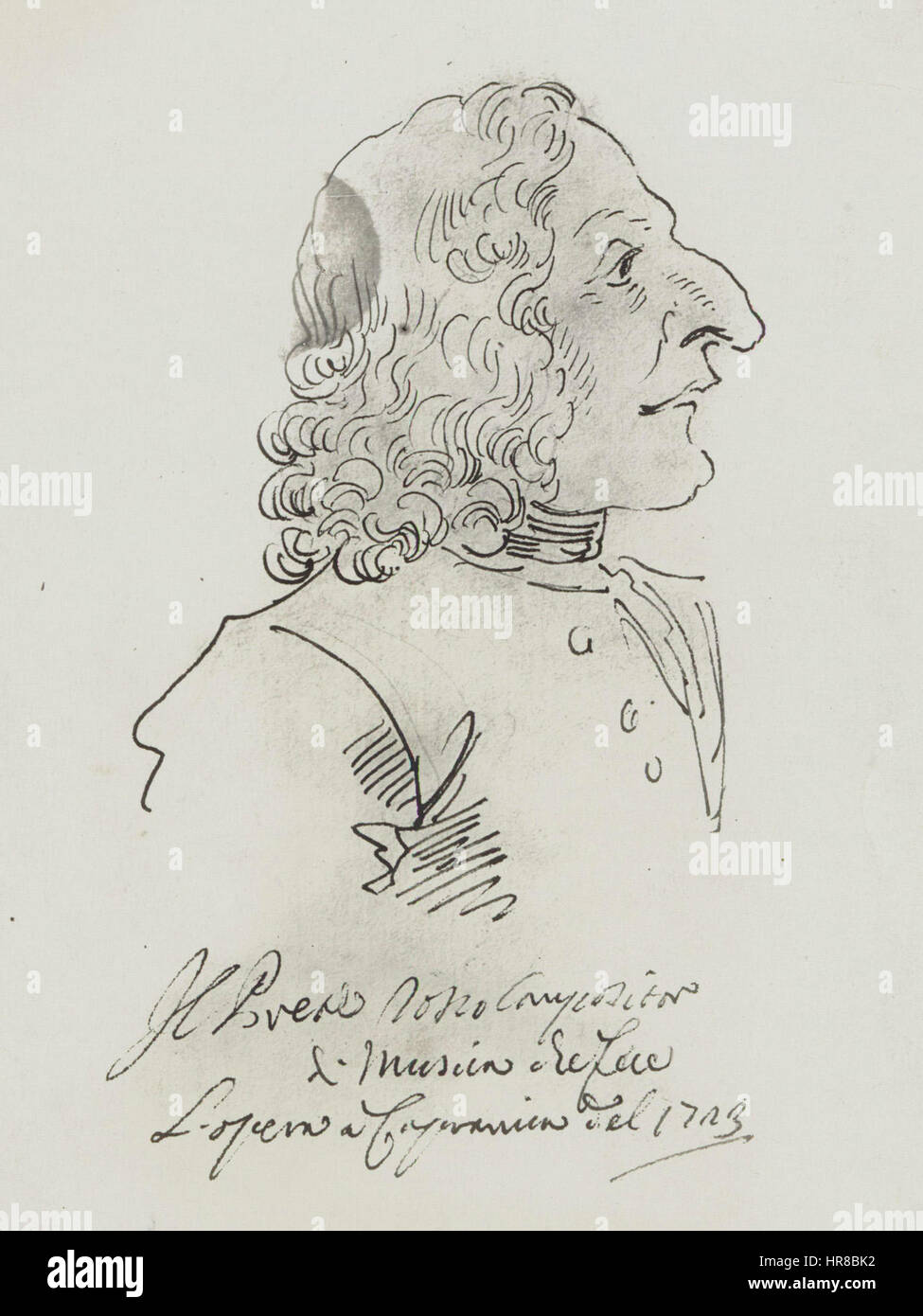 This caricature of the famous composer Antonio Vivaldi portrays him in ...