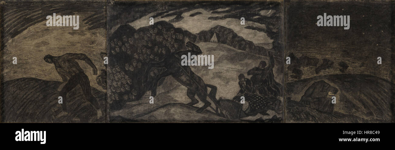 'The Maiden of the Grave' by Kristjan Raud is an evocative painting ...