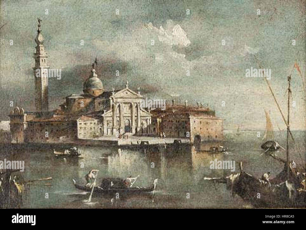 The 'Veduta veneziana' is a typical Venetian view painting, showcasing ...