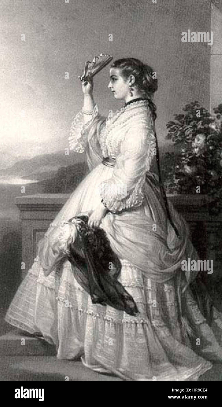 An undated portrait of Lady Mary Victoria Douglas-Hamilton, who later ...