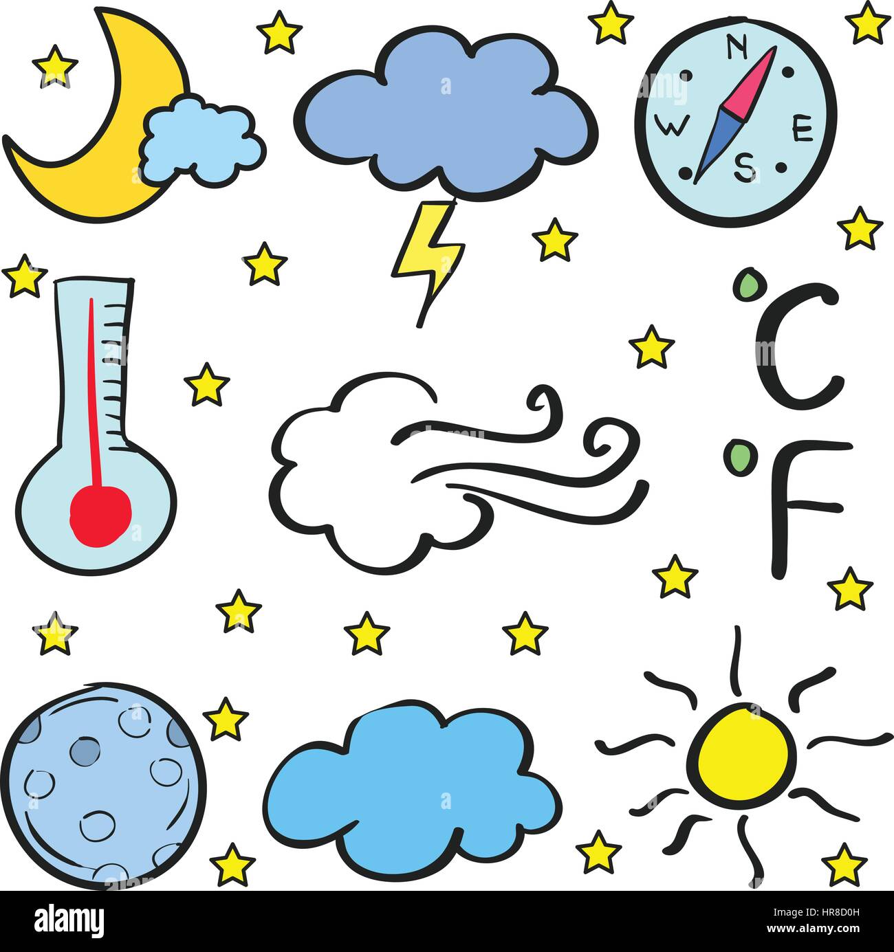 Weather Theme Stock Vector Images - Alamy