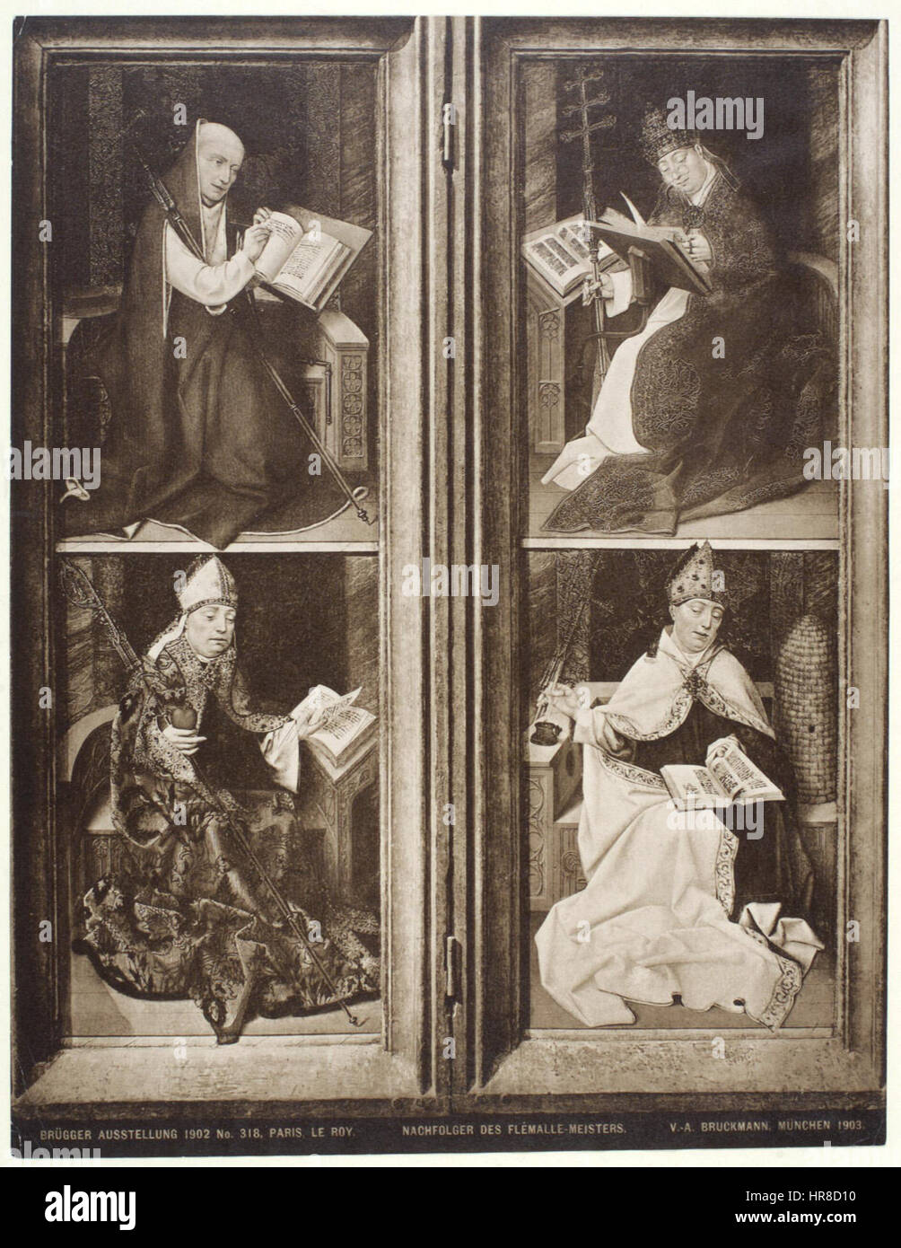 Wings of a triptych - Doctors of the Church Stock Photo - Alamy