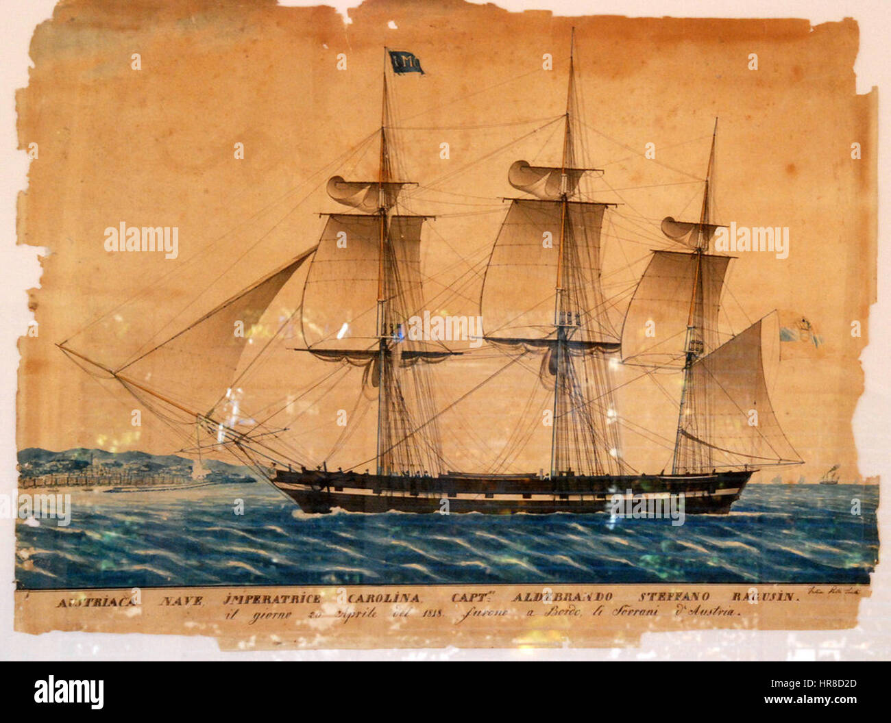 The Austrian-Hungarian Navy Ship Imperatrice Carolina Stock Photo - Alamy