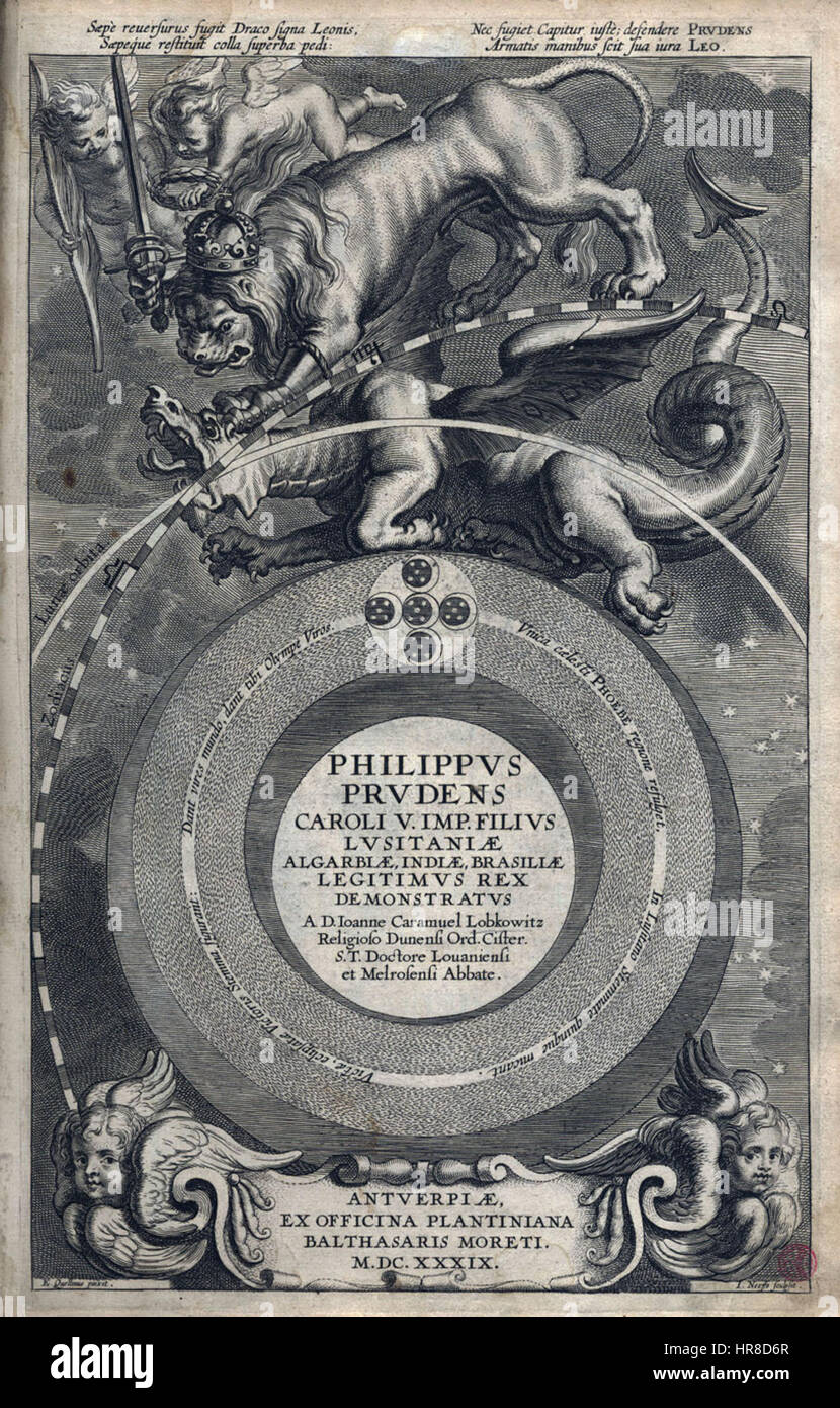 ‘Spanish Lion against Portuguese Dragon’ is a symbolic artwork ...