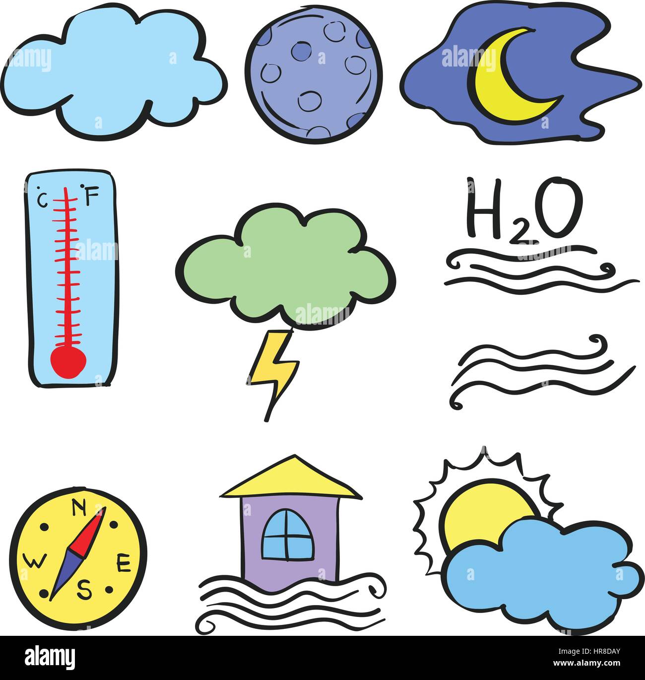 Cloud set weather theme hi-res stock photography and images - Alamy