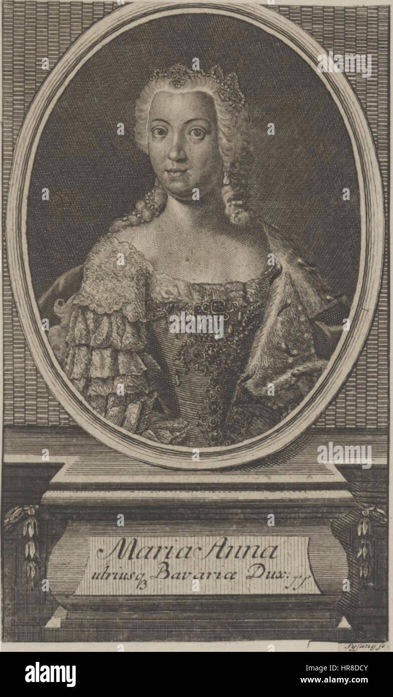 The portrait of Maria Anna, Duchess of Bavaria, likely created in the ...