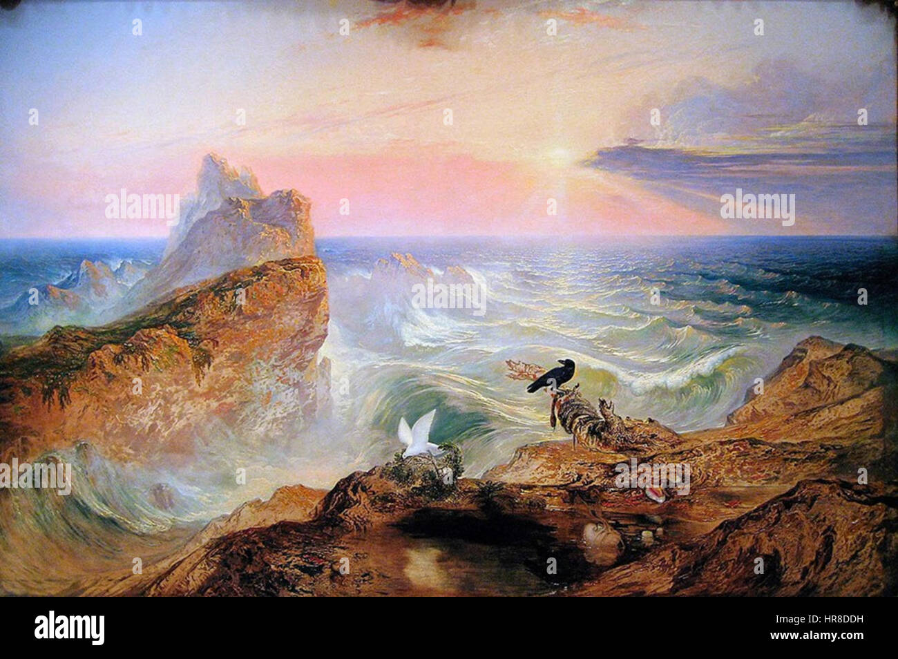*The Assuaging of the Waters* depicts the Biblical story of Noah’s ark ...