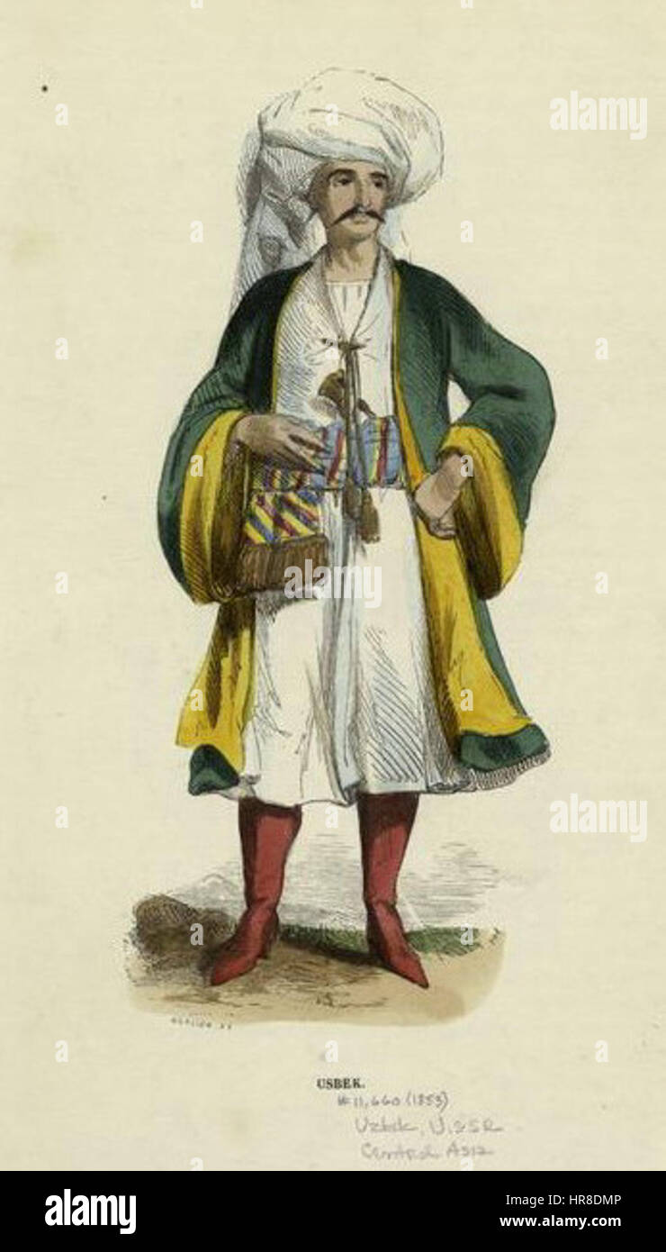 Uzbek in traditional costume Stock Photo - Alamy