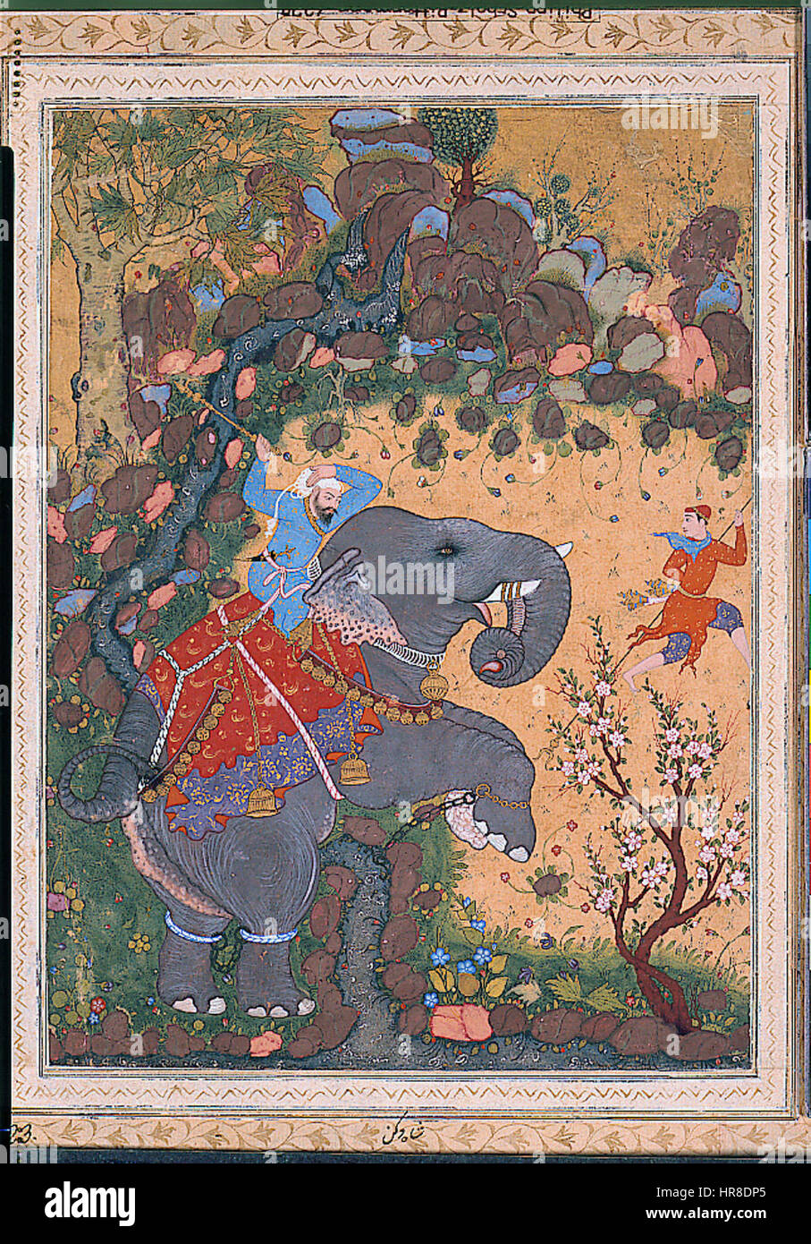 'The Enraged Elephant' is a vivid artwork depicting an elephant in a ...
