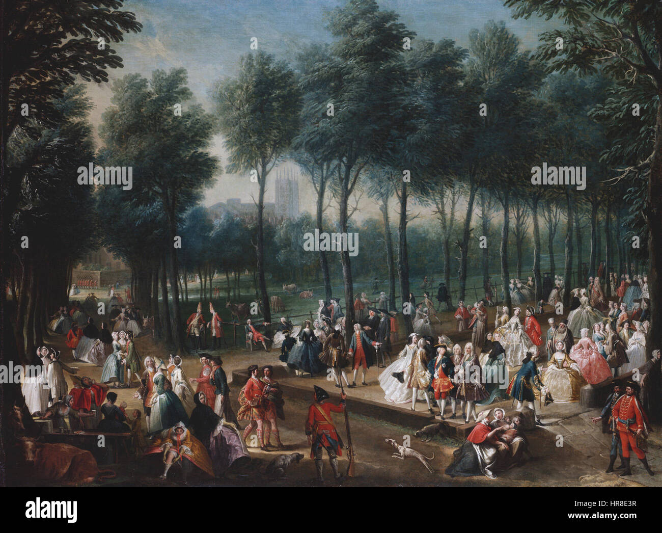 St. James’s Park, one of London’s most famous parks, is depicted here ...