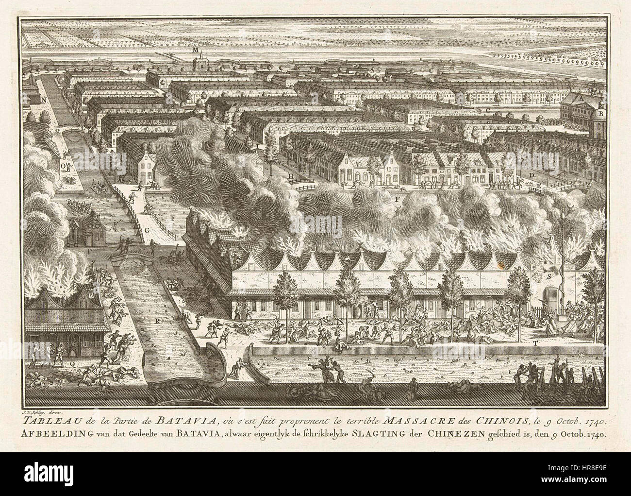 'Tableau de la Partie de Batavia' depicts the violent events of the ...