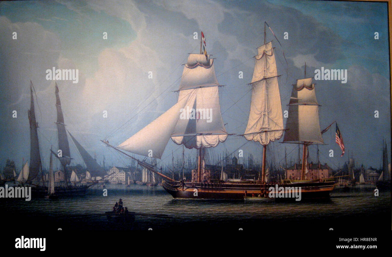 Wharves of Boston by Robert Salmon, 1829 Old State House Museum, Boston ...