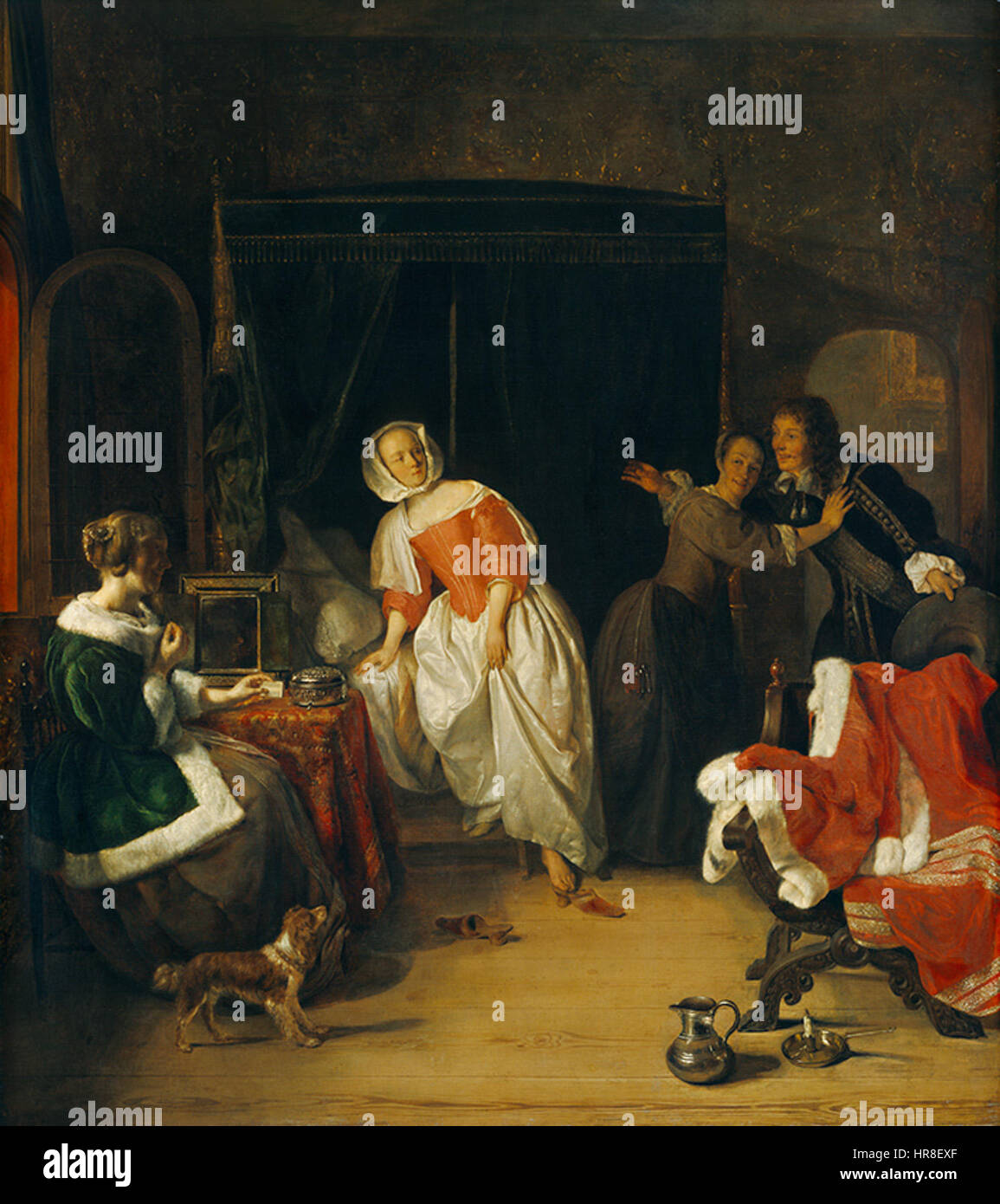 The Intruder (c1661) Gabriel Metsu Stock Photo - Alamy